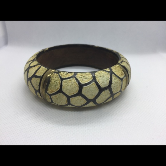 Jewelry | Wooden Honeycomb Design Bangle Bracelet | Poshmark